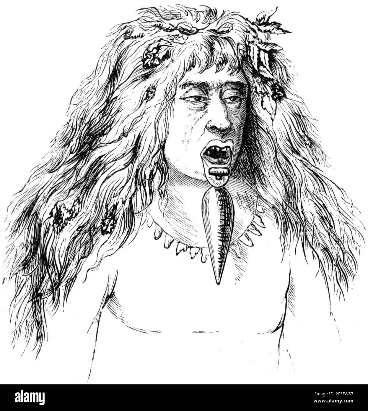 Botocudo indian from south america Stock Photo - Alamy