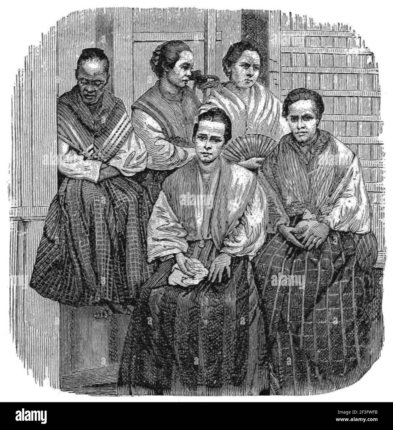 Malay mother and half caste daughters Stock Photo - Alamy