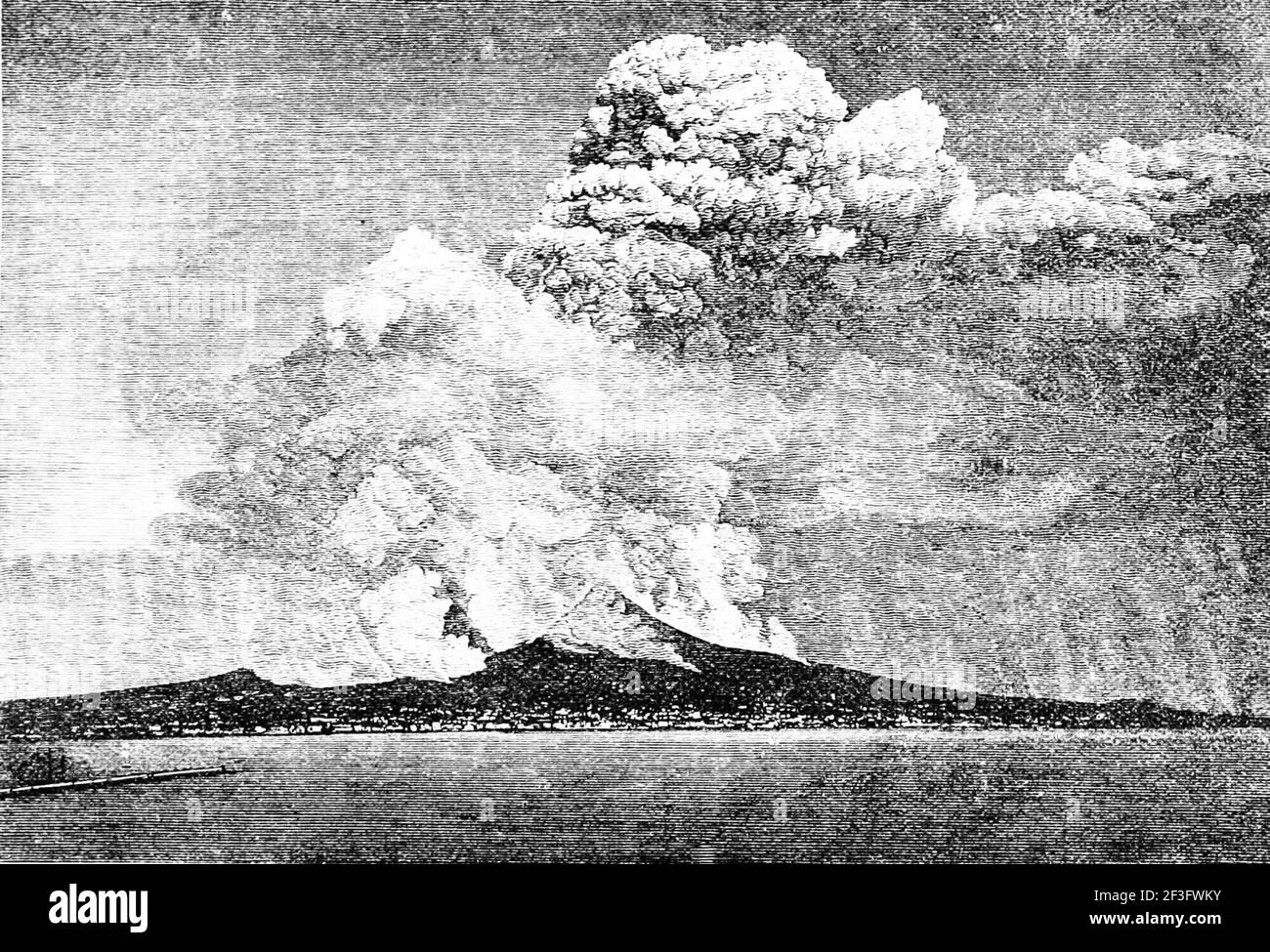 Vesuvius in eruption on april 26 1872 Stock Photo - Alamy
