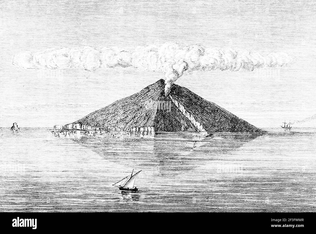 Stromboli viewed from the northwest Stock Photo - Alamy