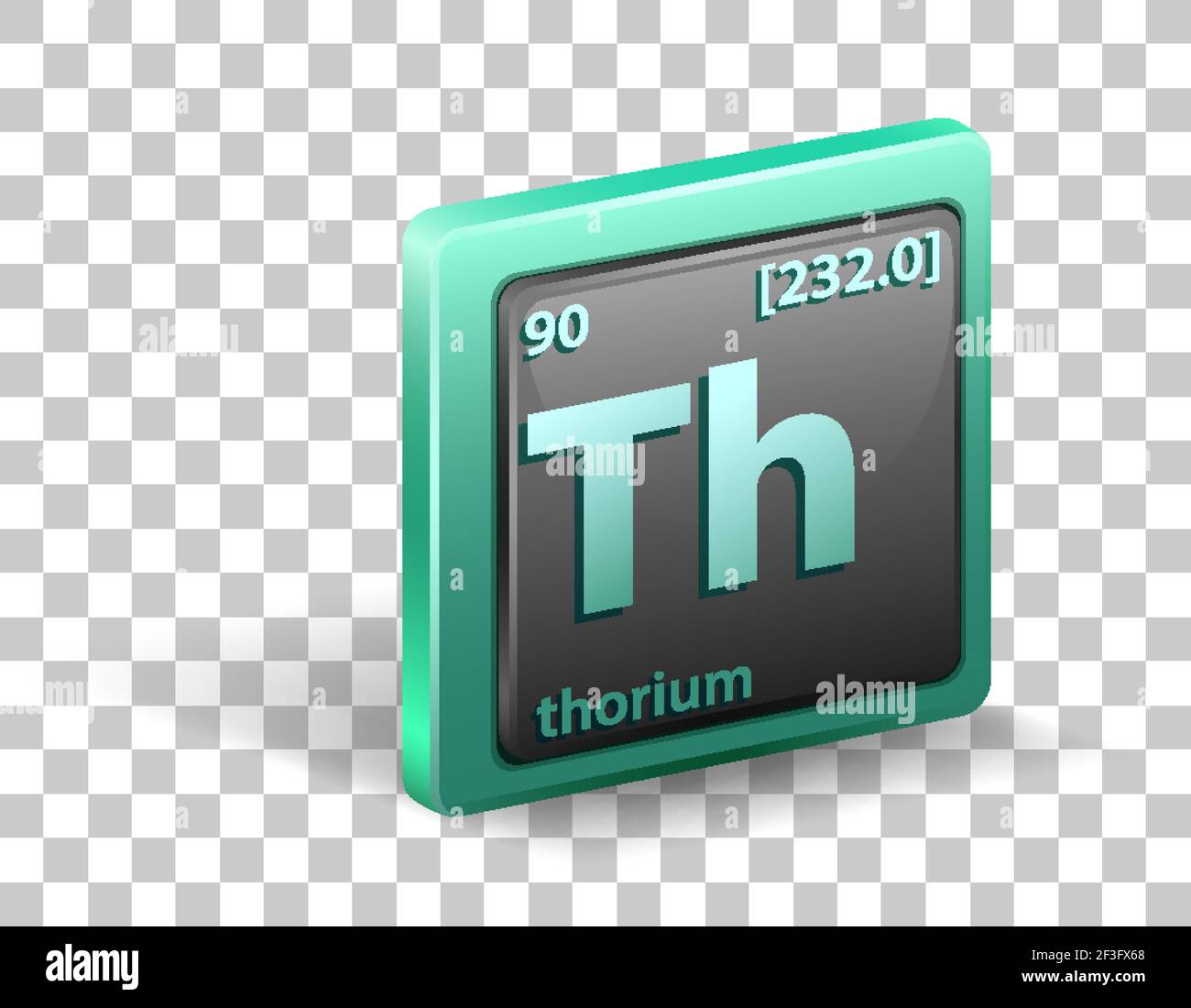 Thorium chemical element. Chemical symbol with atomic number and atomic ...