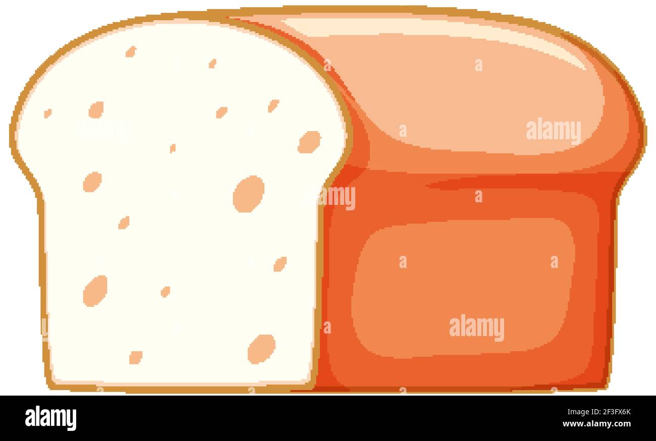 Isolated simple bread onwhite background illustration Stock Vector ...