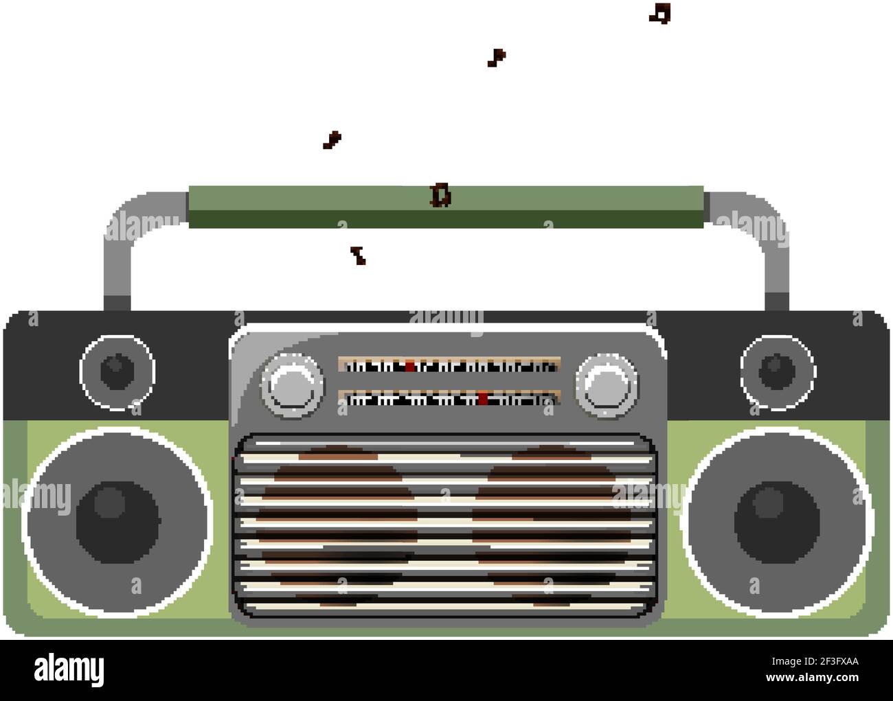 Front of classic radio isolated illustration Stock Vector Image & Art ...