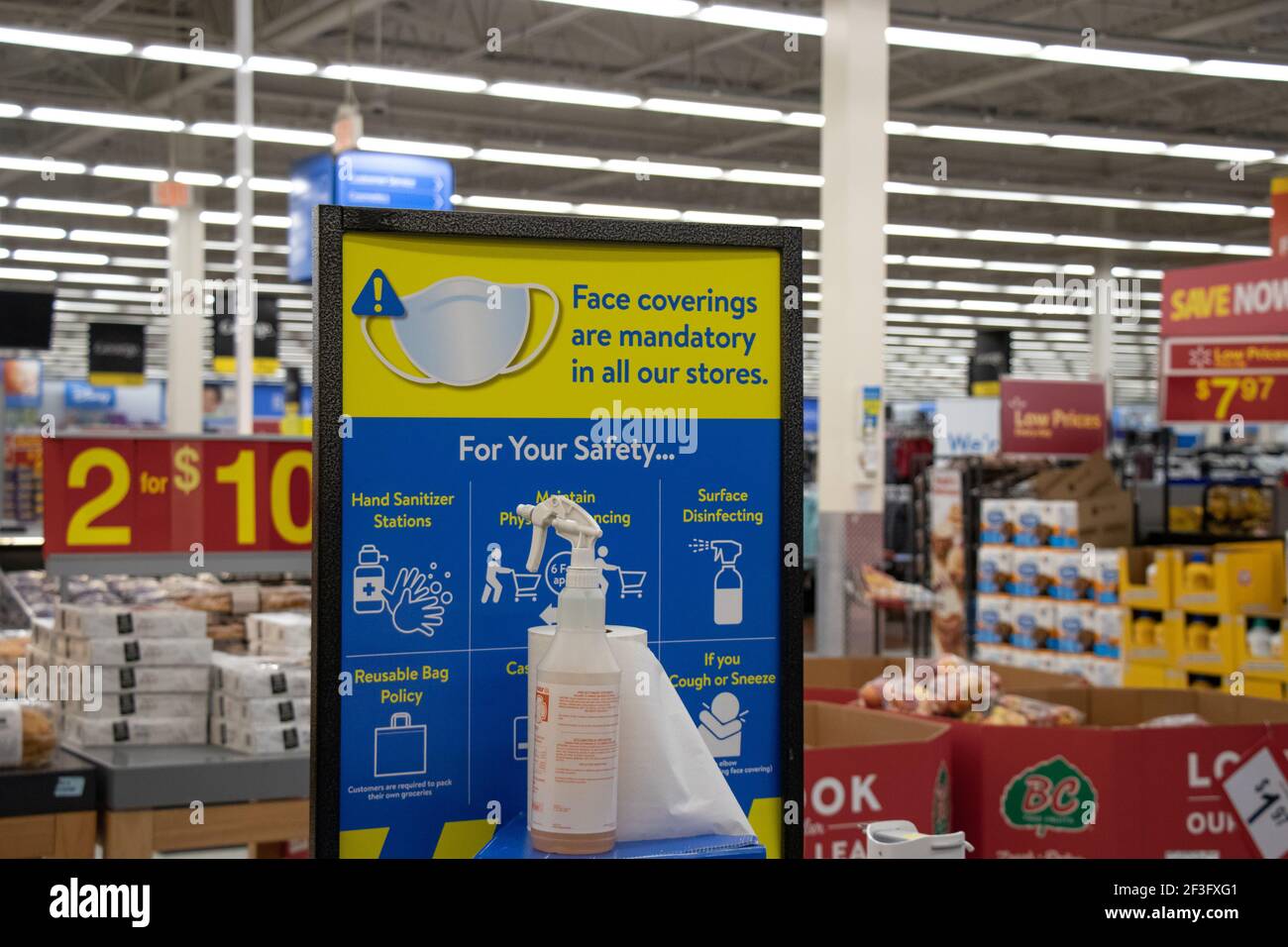 Courtenay, Canada - October 18,2020: Close up view of sign inside of ...