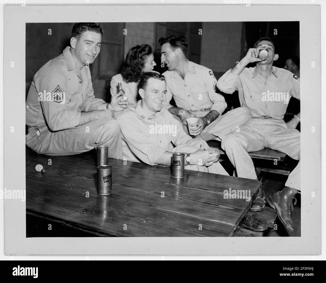 Vintage Photograph, United States soldier relaxing at Camp Huckstep ...