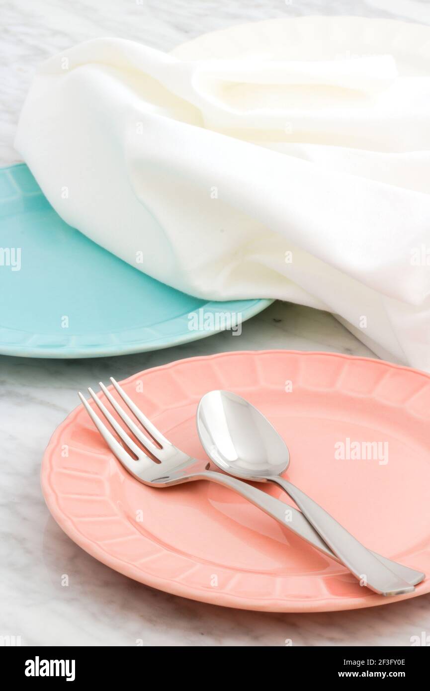 Dinner plates set, perfect for your most beautiful meals Stock Photo ...