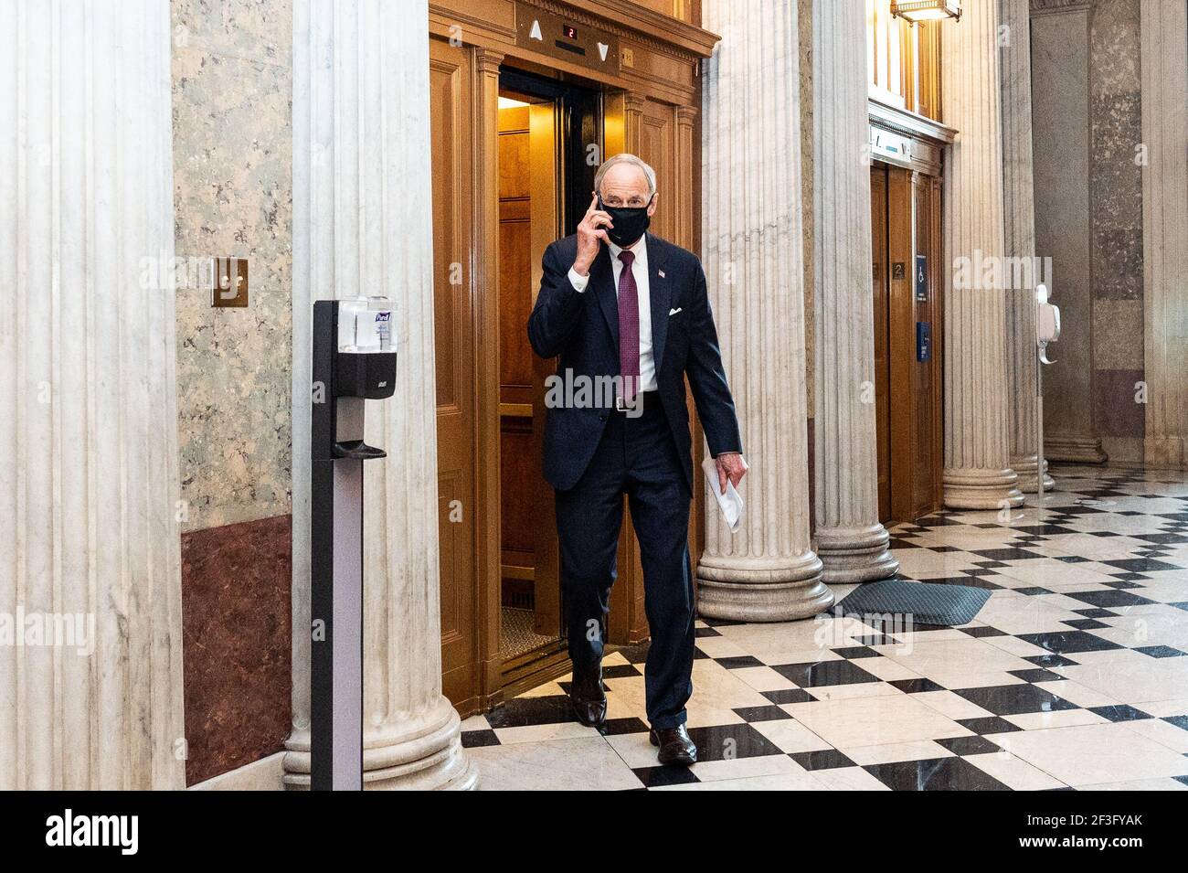U.S. Senator Tom Carper (D-DE) walking towards the Senate Chamber Stock ...