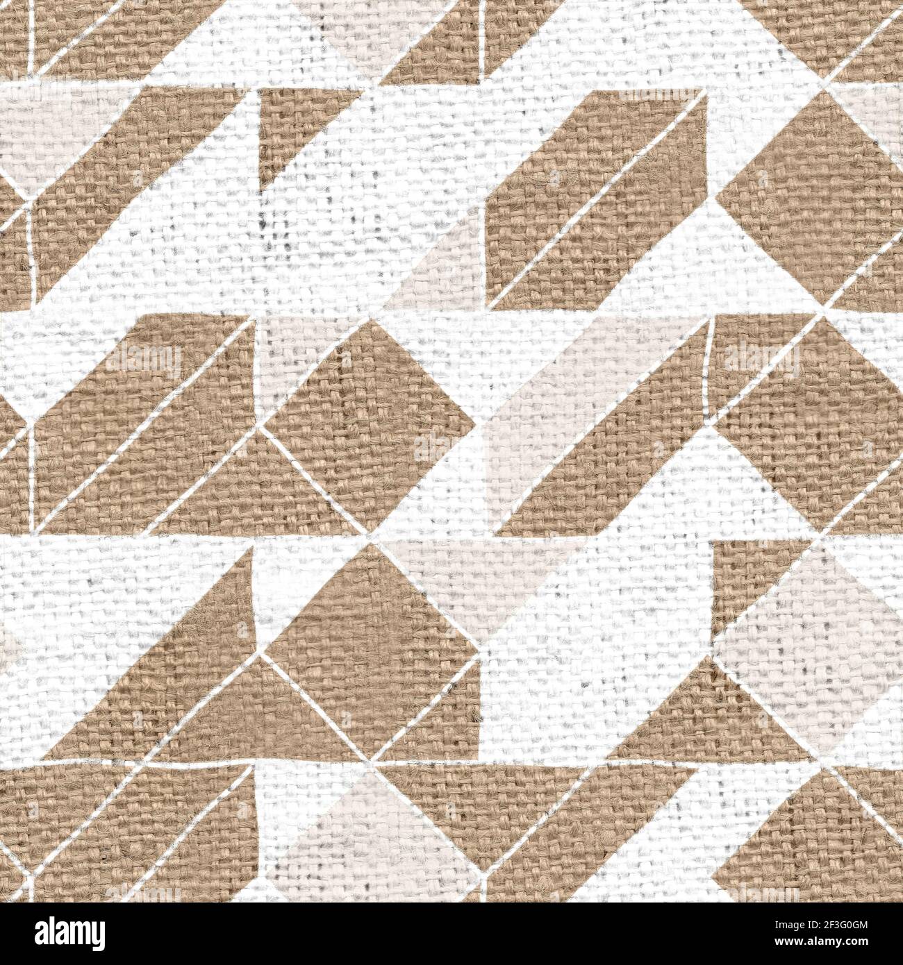 Seamless burlap with white paint pattern overlay Stock Photo - Alamy