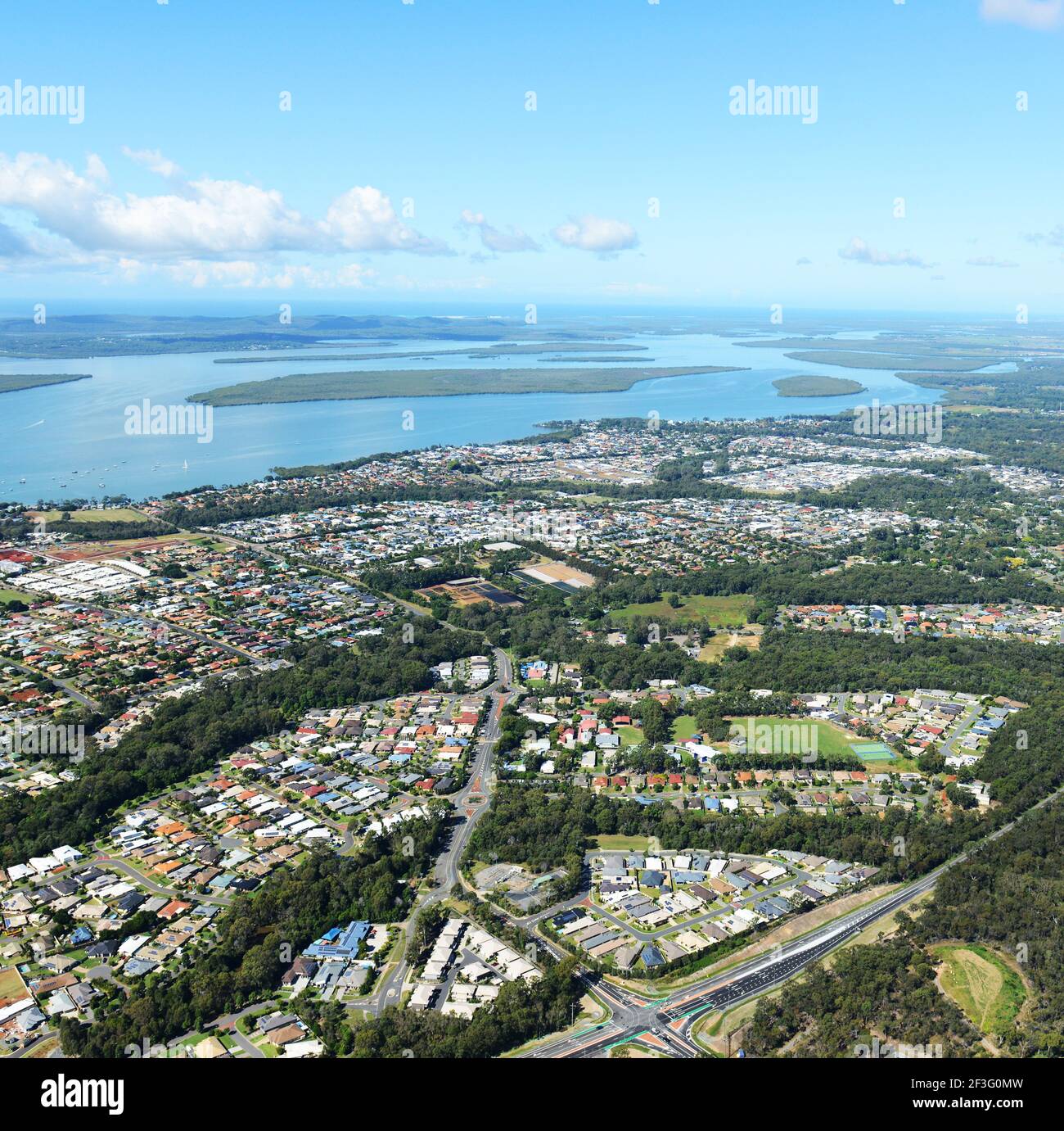 Aerial view of Redland Bay, Queensland, Australia Stock Photo - Alamy