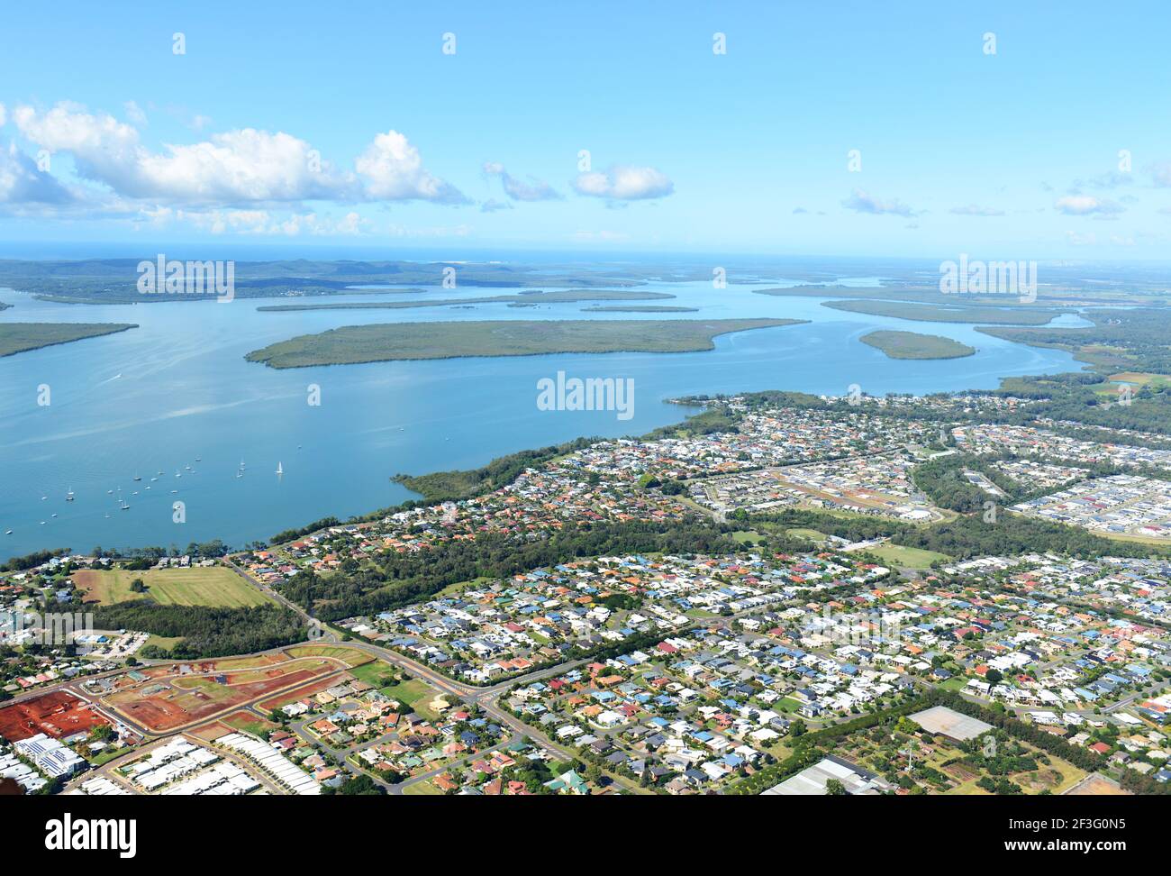 Aerial view of Redland Bay, Queensland, Australia Stock Photo - Alamy