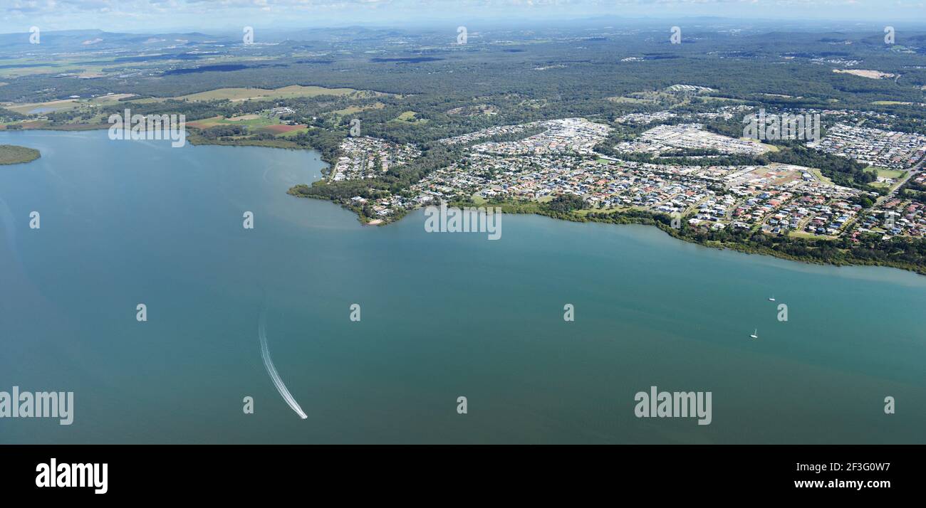 Aerial view of Redland Bay, Queensland, Australia Stock Photo - Alamy