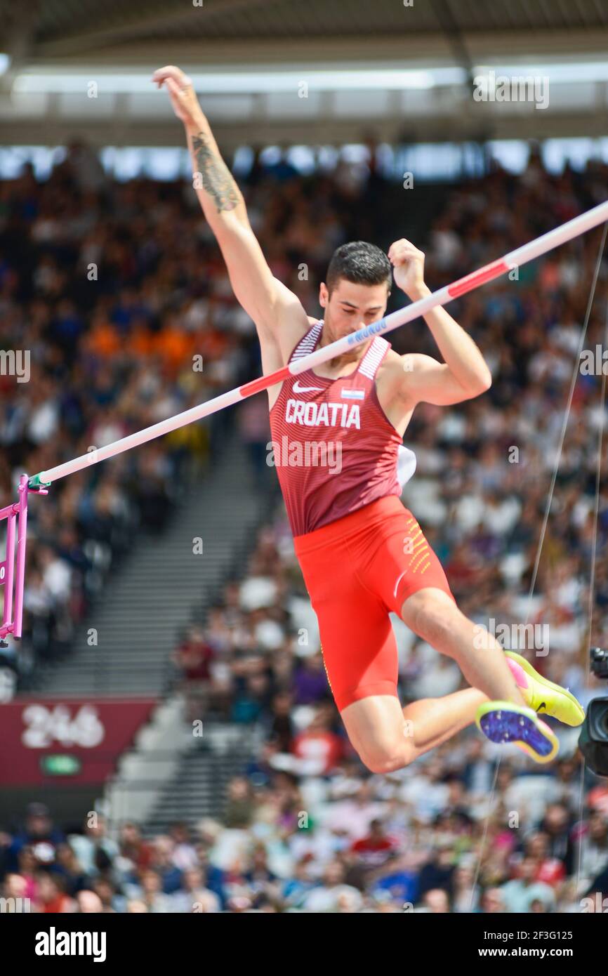 Ivan Horvat (Croatia). Pole Vault men, Qualification round. IAAF World Athletics Championships ...
