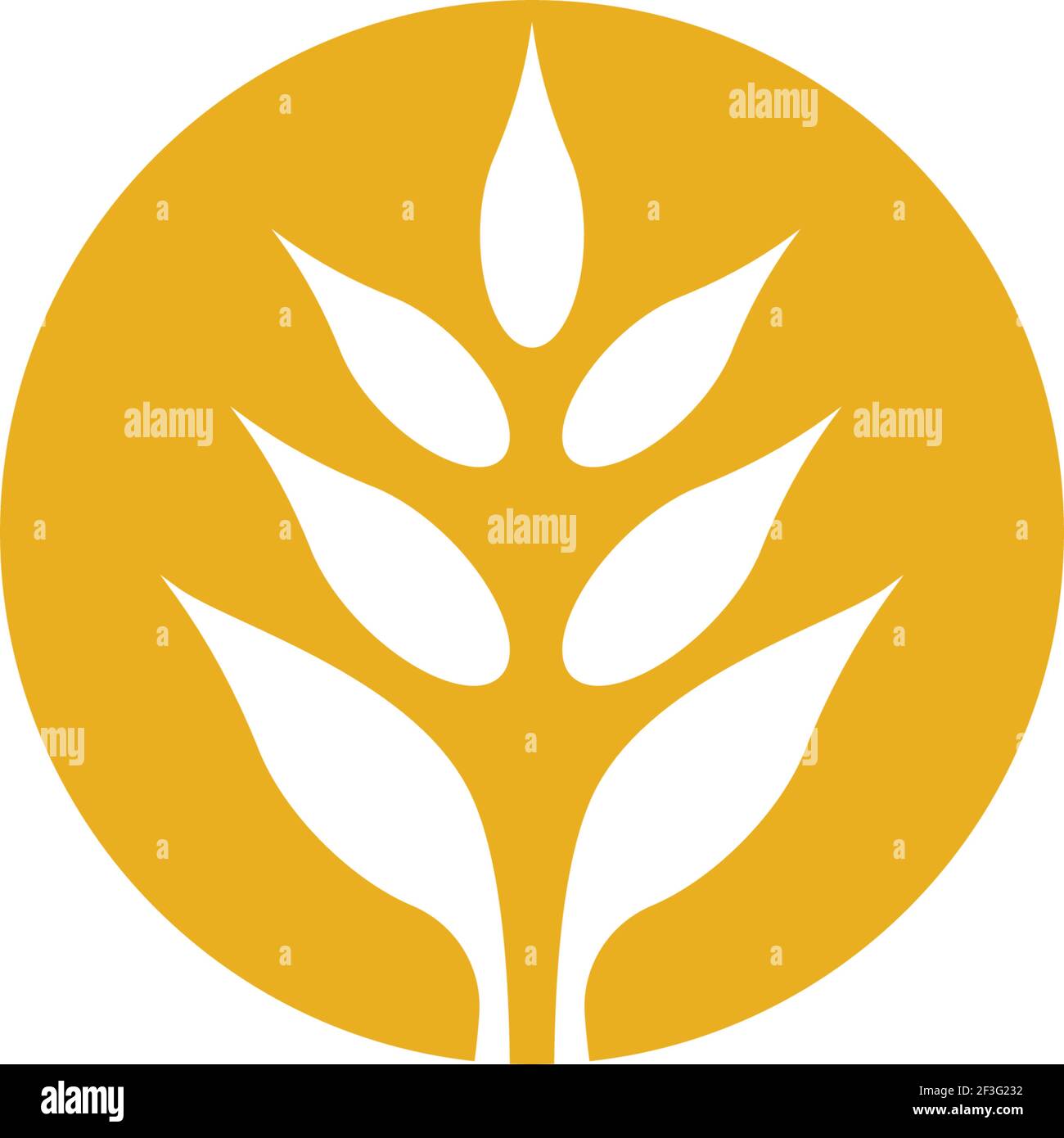 Agriculture wheat logo template vector icon design Stock Vector Image ...