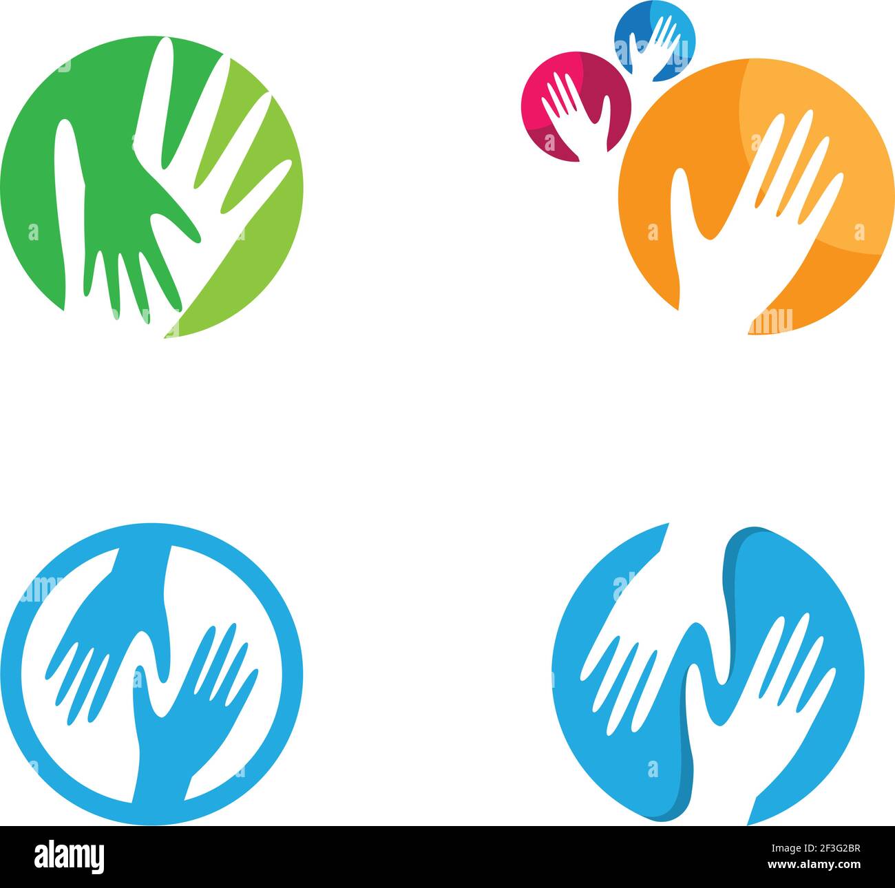 Hand care logo template vector icon illustration Stock Vector Image ...