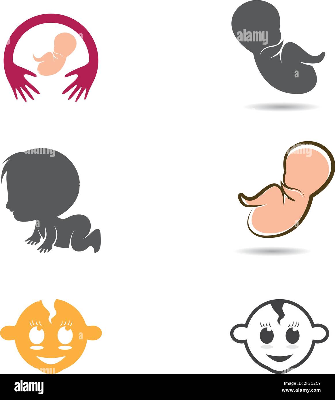 Baby logo vector icon illustration Stock Vector Image & Art - Alamy