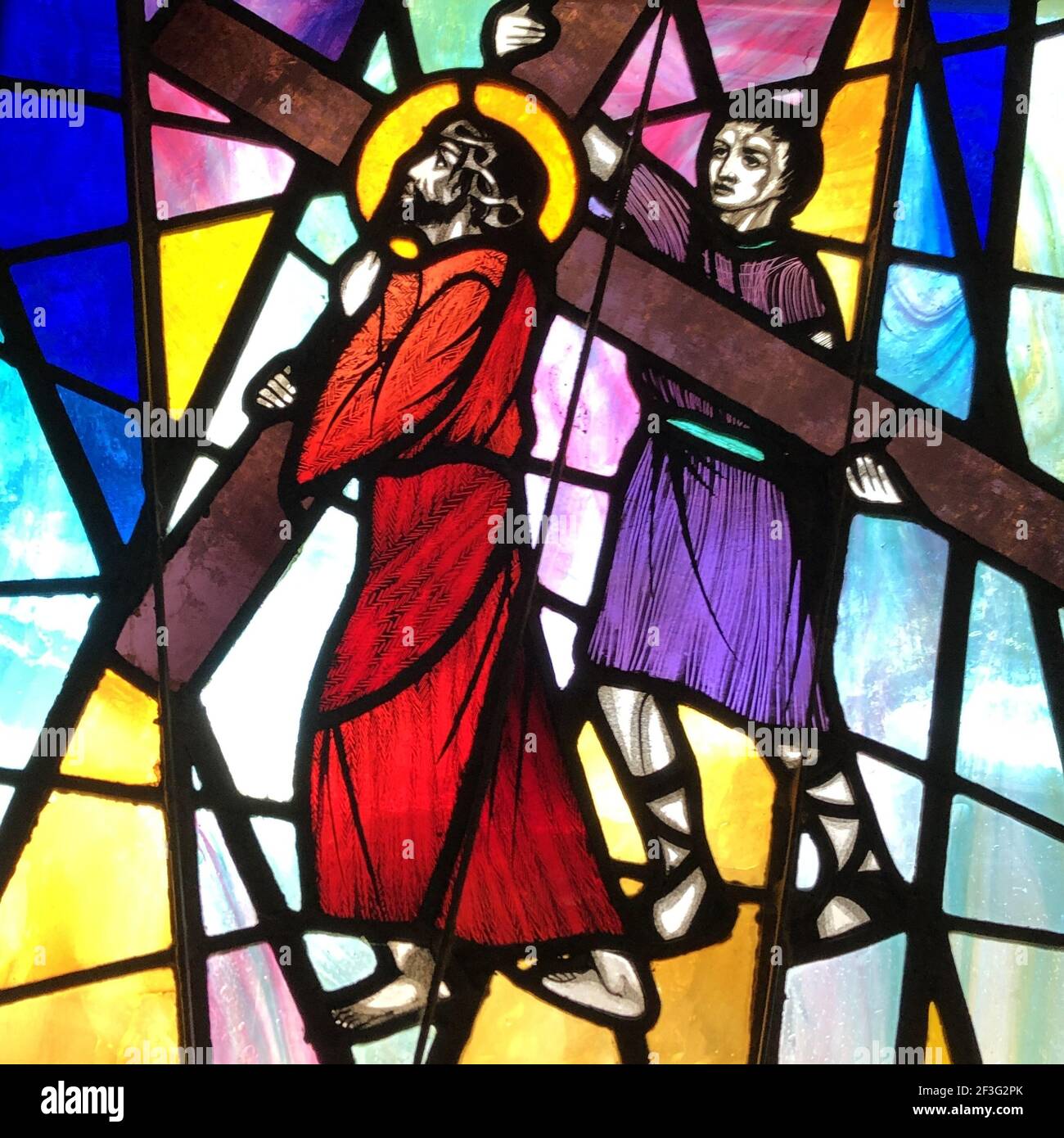 OCEAN SPRINGS, UNITED STATES - May 09, 2019: Stained glass image of ...