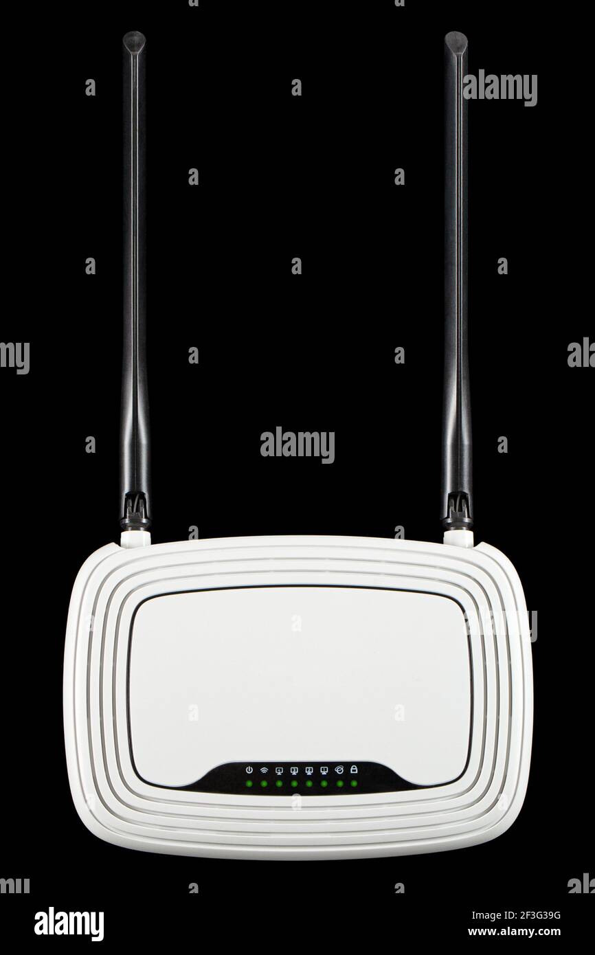 WI-FI wireless router with working luminous indicators, wireless data ...