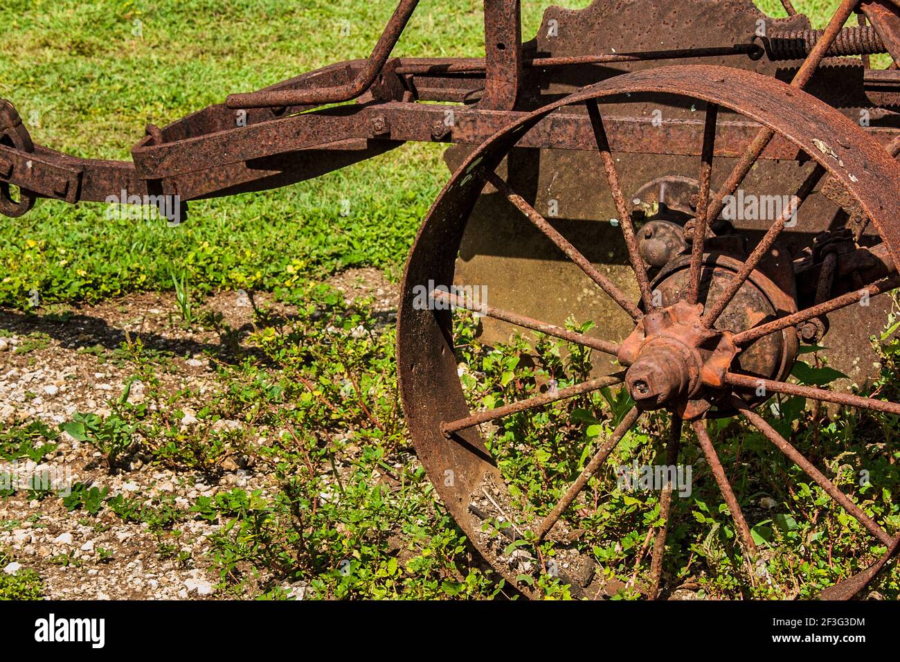 Vintage metal plough cart at the Miami-Dade County Redland Fruit and ...