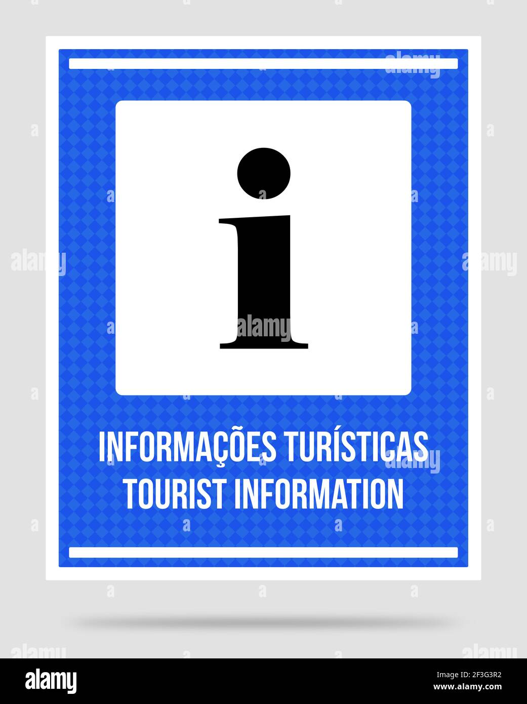 Tourist Information sign written in Brazilian Portuguese and English ...