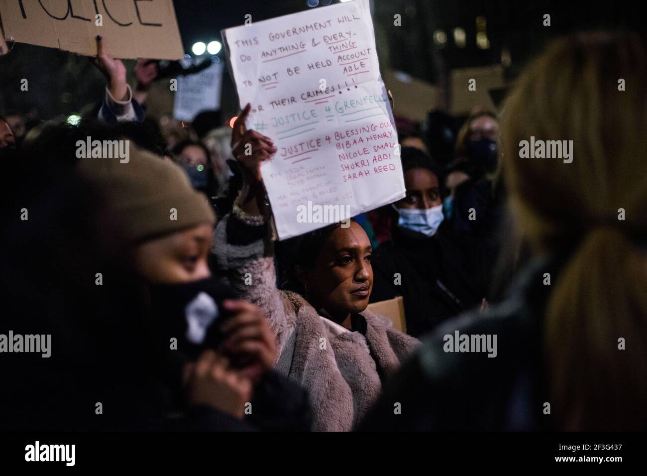 protester with sign Stock Photo - Alamy
