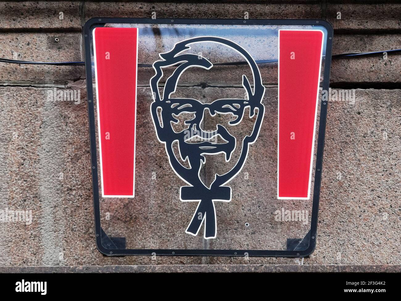 KFC (Kentucky Fried Chicken) symbol of the US fast food restaurant ...