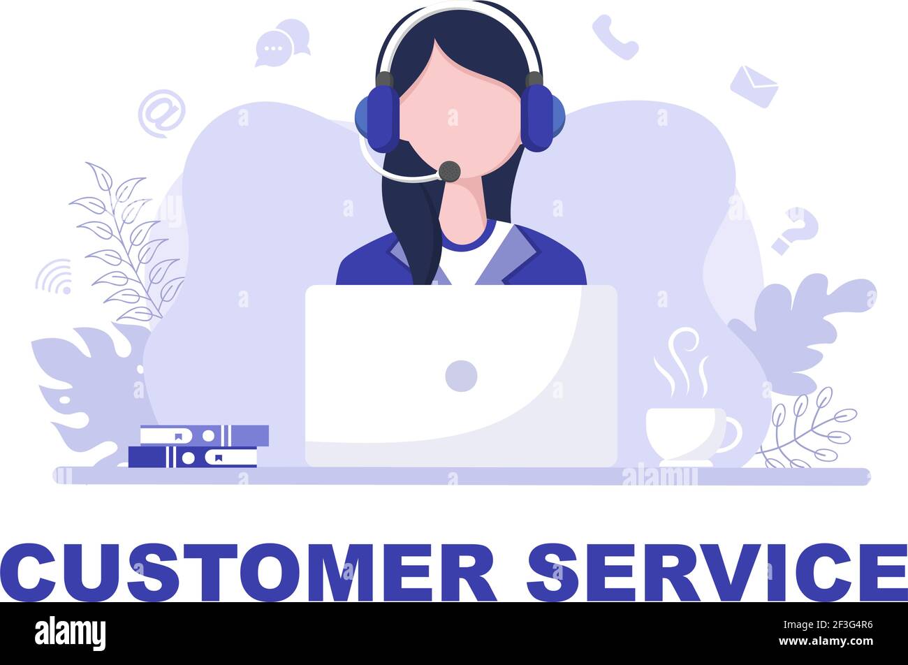 Customer service desk cartoon character hi-res stock photography and ...