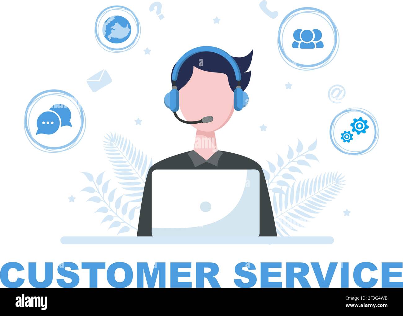 Call center service advisor Stock Vector Images - Alamy