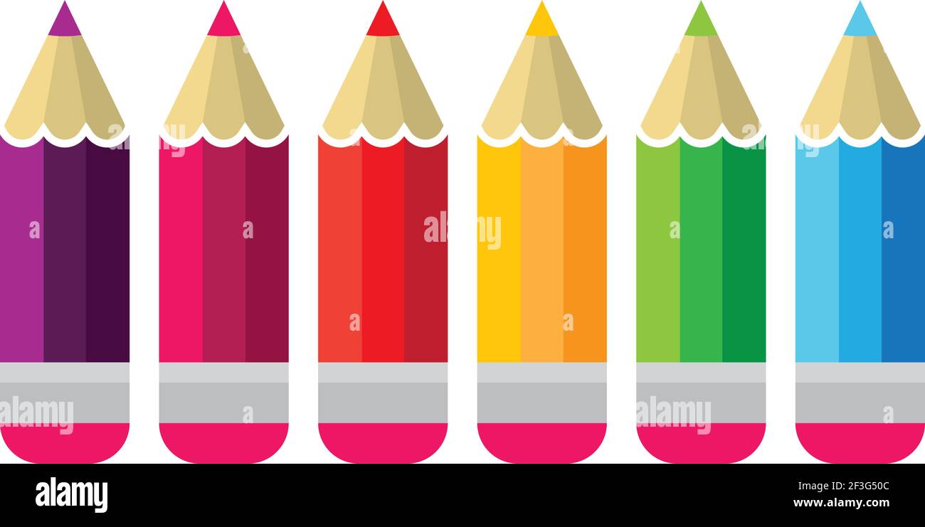 Color pencil vector illustration design Stock Vector Image & Art - Alamy