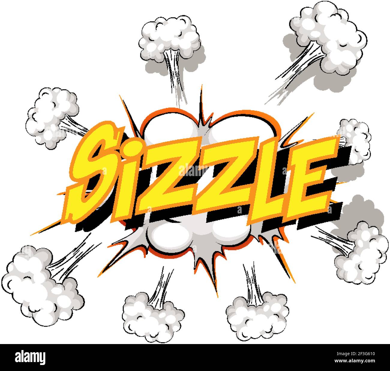 Comic speech bubble with sizzle text illustration Stock Vector Image ...