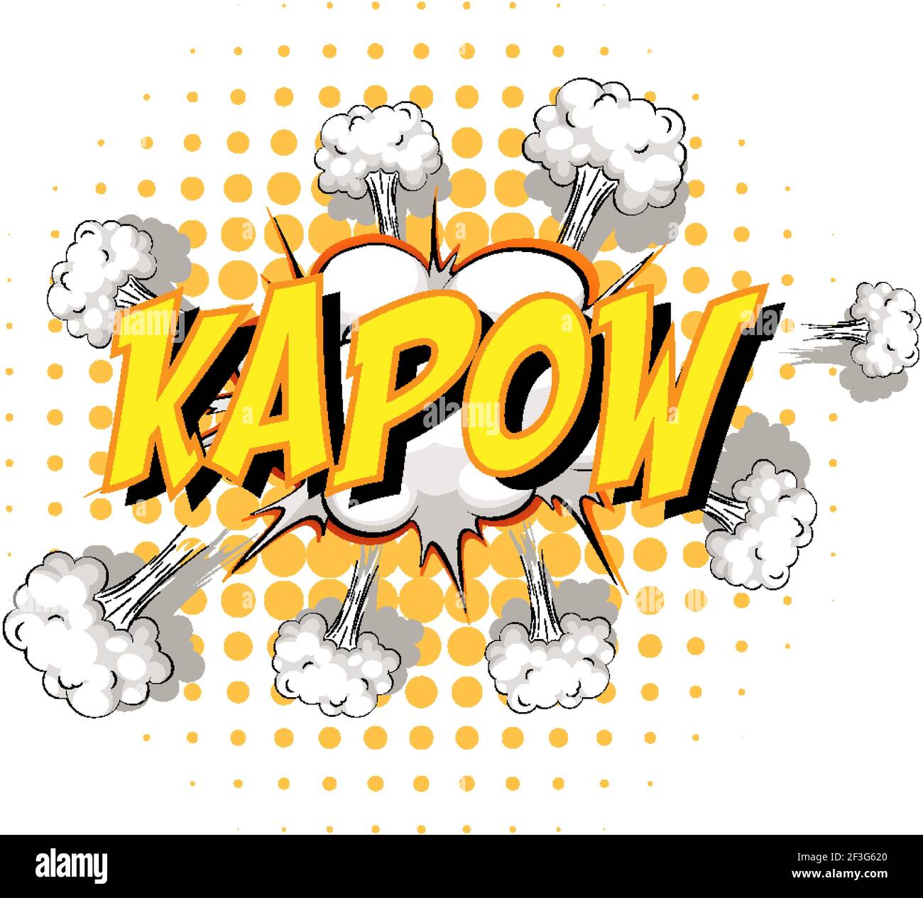 Comic speech bubble with kapow text illustration Stock Vector Image ...