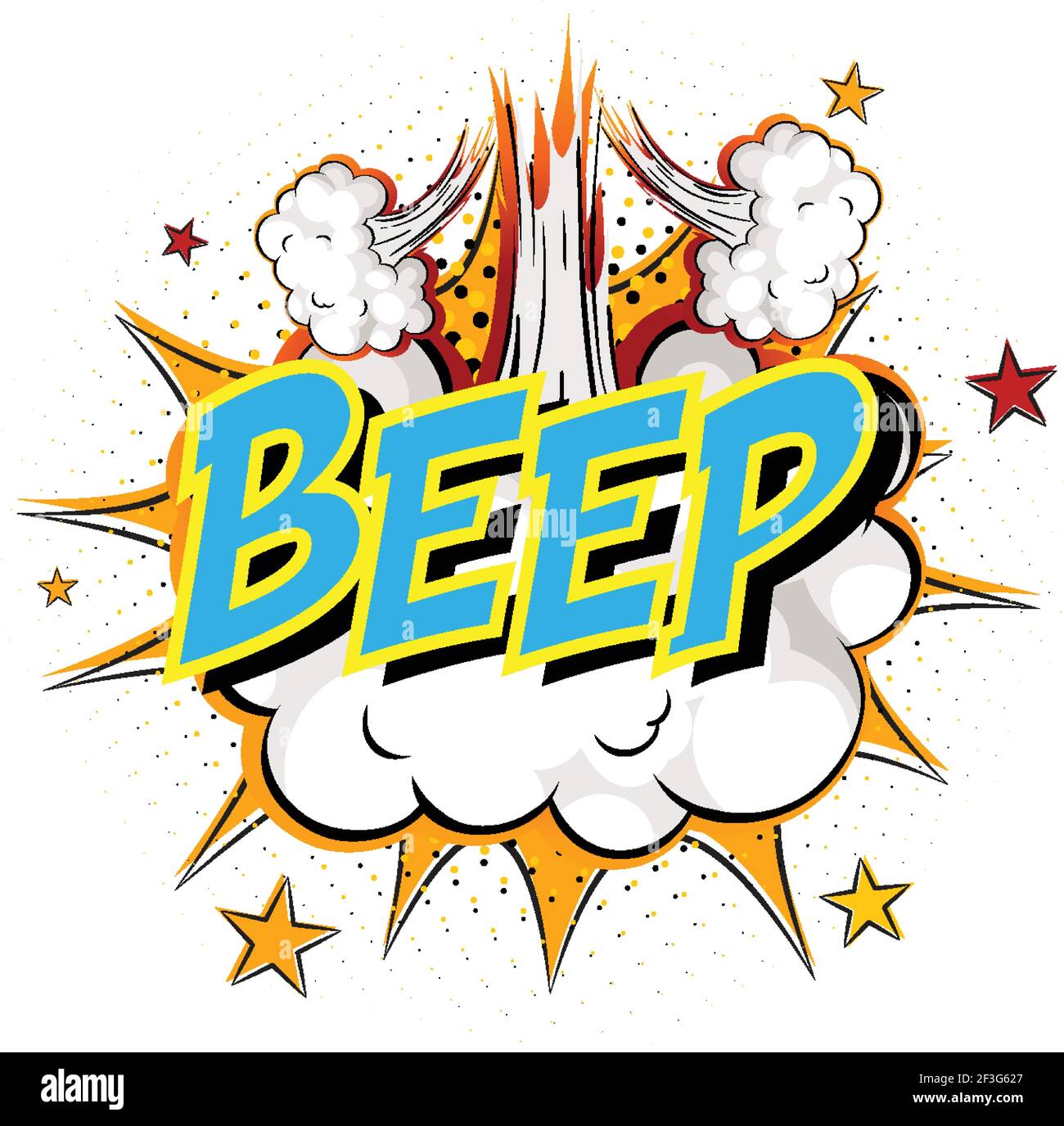 Word Beep on comic cloud explosion background illustration Stock Vector ...
