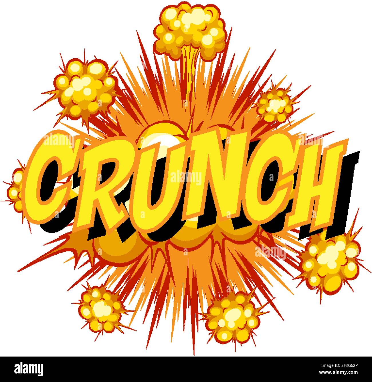 Comic speech bubble with crunch text illustration Stock Vector Image ...