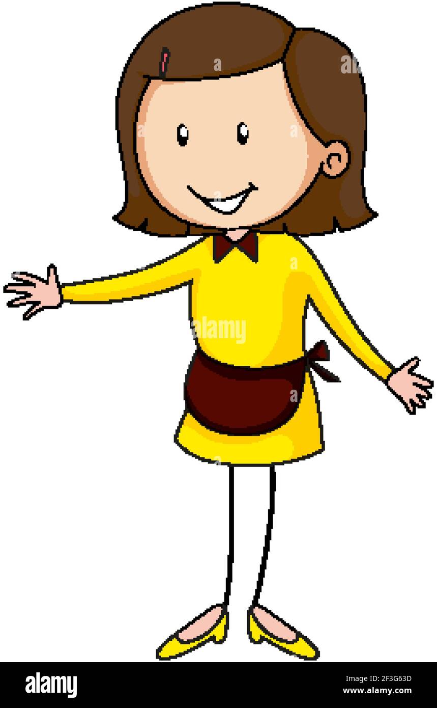 Female houseworker cartoon character illustration Stock Vector Image ...