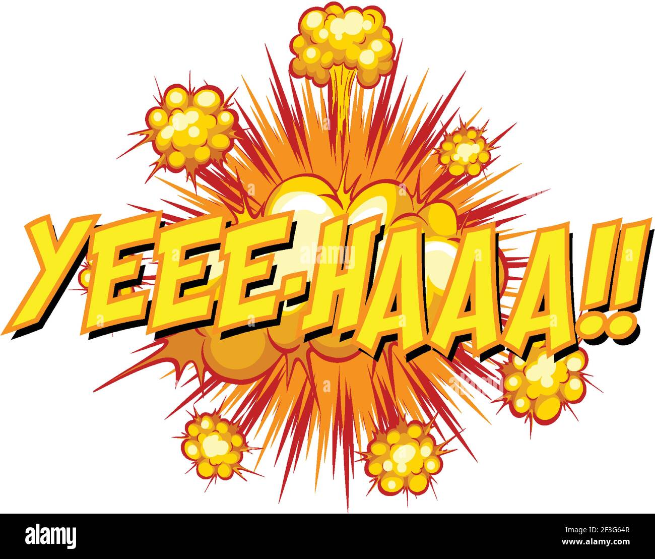 Comic speech bubble with yee-haa text illustration Stock Vector Image ...