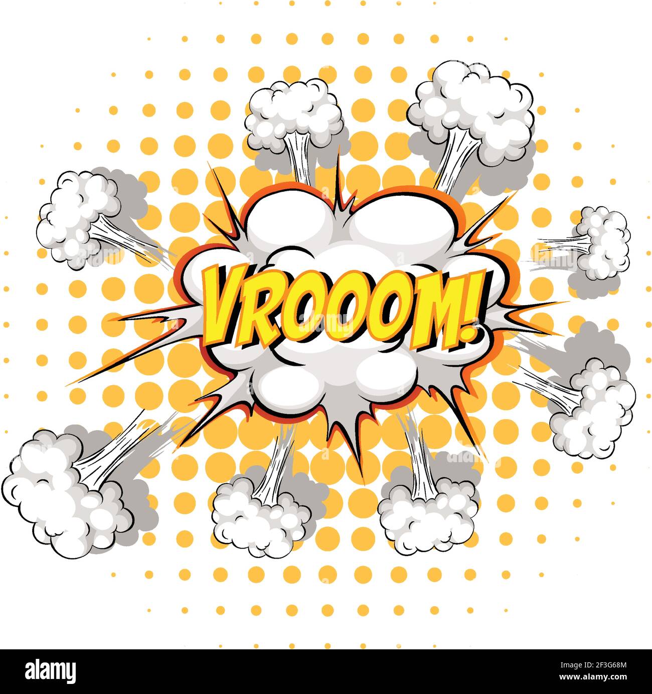 Comic speech bubble with vroom text illustration Stock Vector Image ...