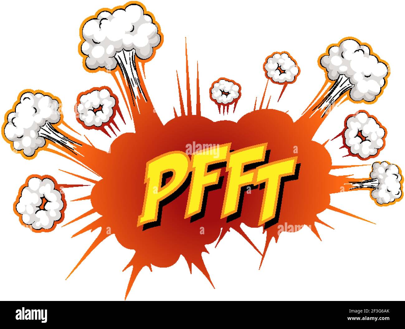 Comic speech bubble with pfft text illustration Stock Vector Image ...
