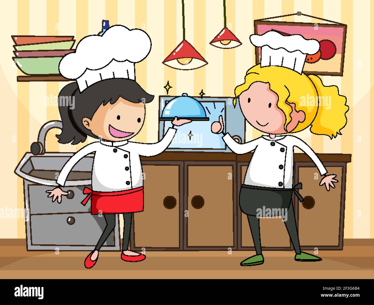 The little chef Stock Vector Images - Alamy