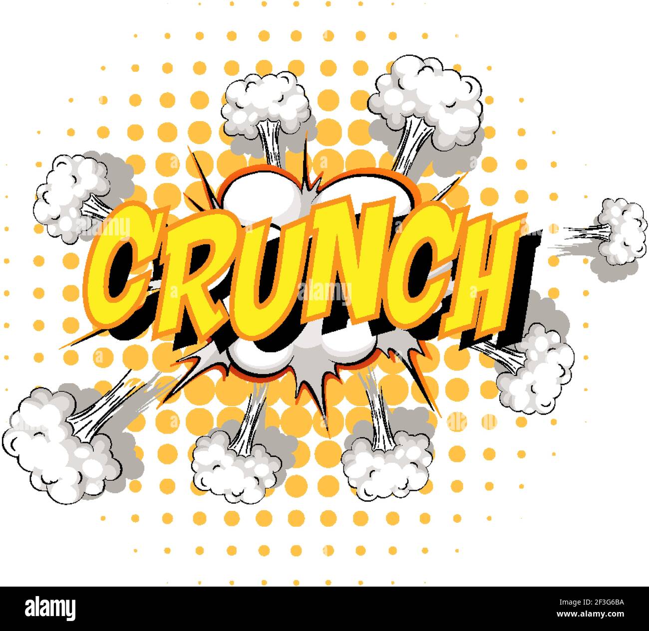 Comic speech bubble with crunch text illustration Stock Vector Image ...