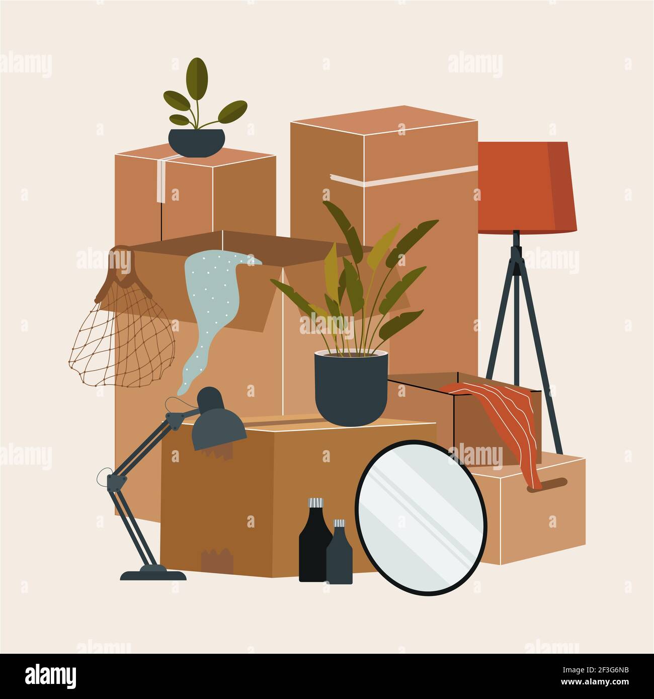 Set of isolated cardboard boxes for moving Stock Vector Image & Art - Alamy