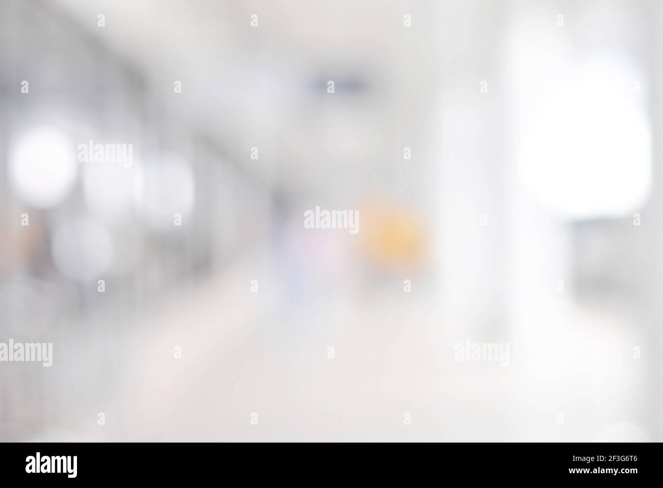 White blur abstract background from building hallway (corridor Stock ...