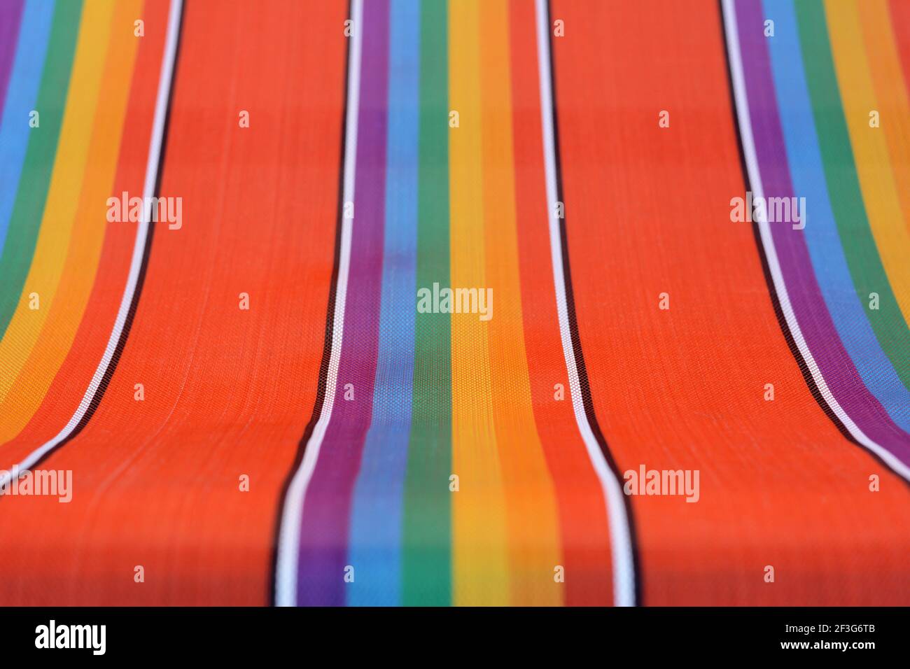 Vibrant and colorful fabric texture from beach chair Stock Photo - Alamy