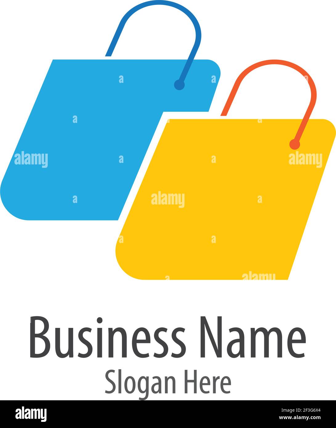Bag shop logo template vector icon illustration Stock Vector Image ...