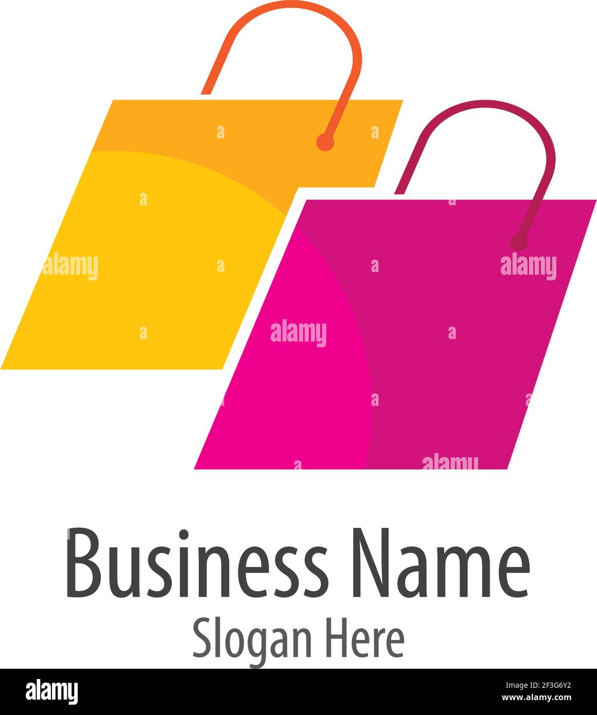 Bag shop logo template vector icon illustration Stock Vector Image ...