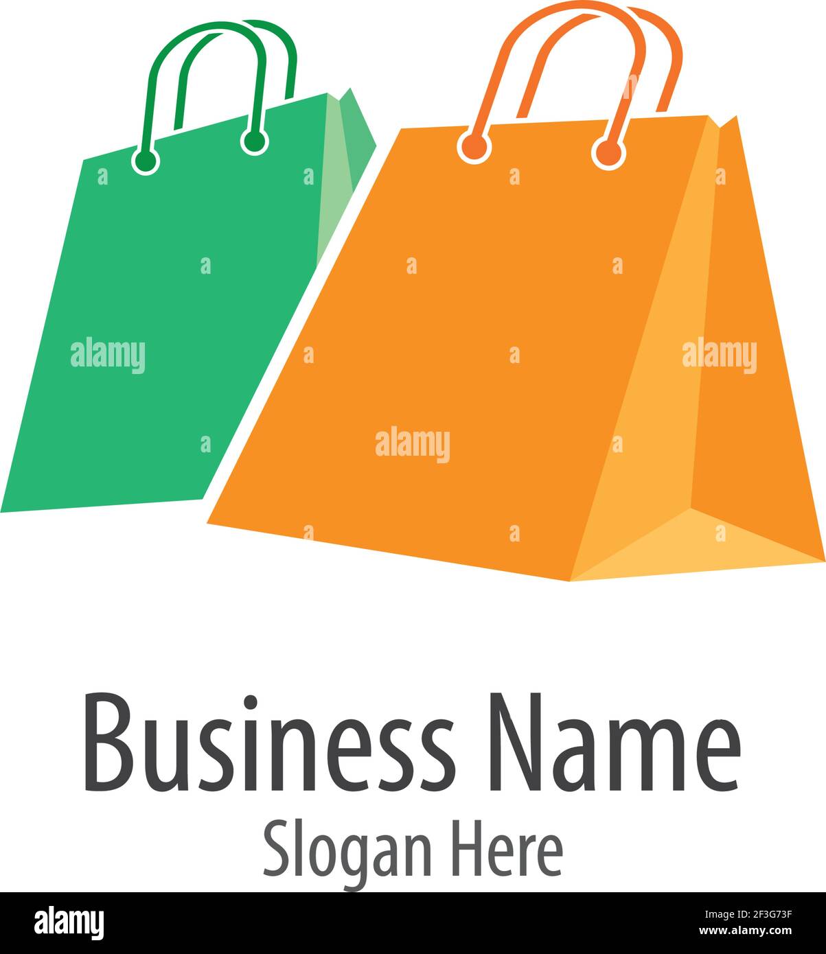 Bag shop logo template vector icon illustration Stock Vector Image ...