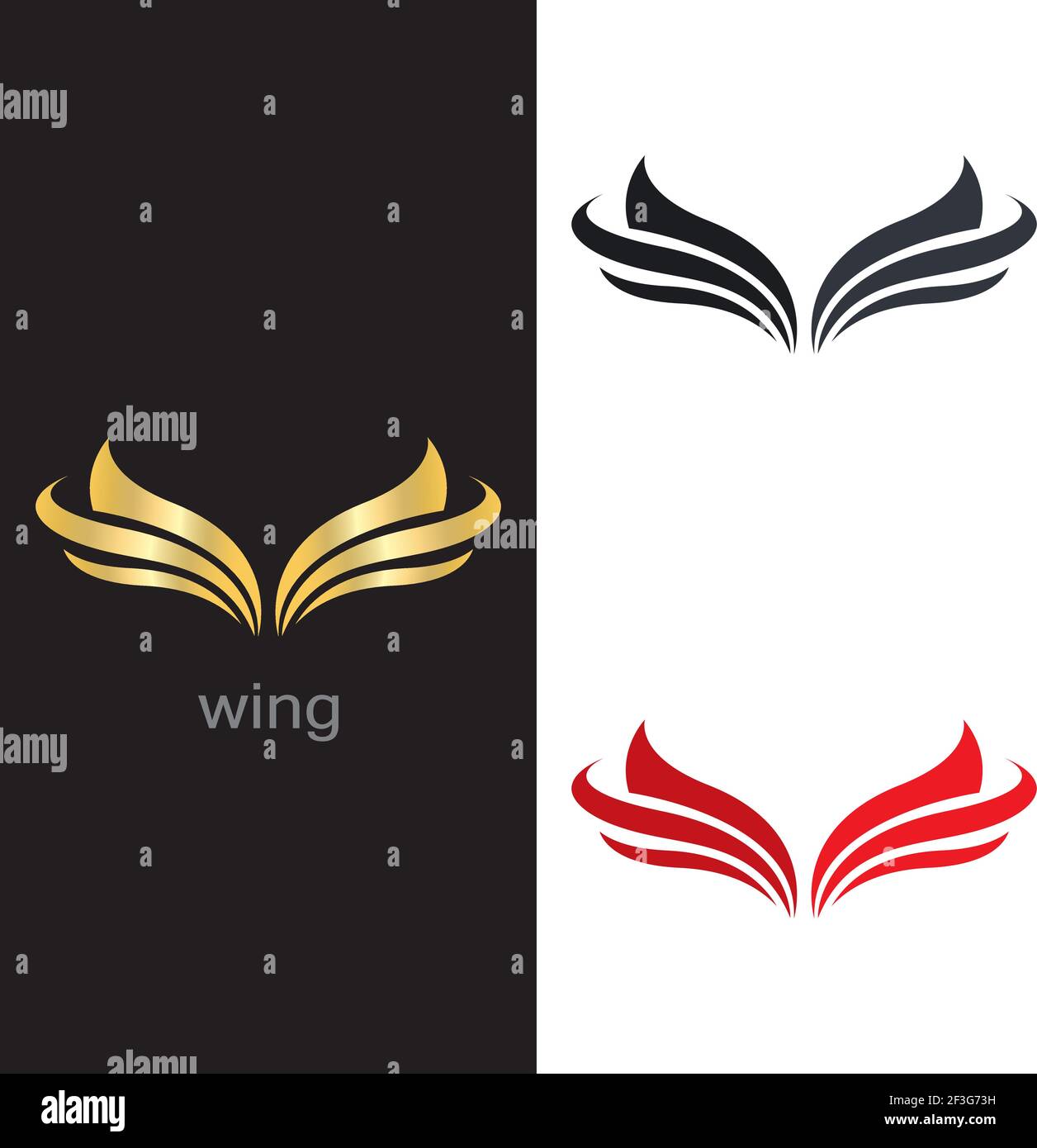 Wing logo template symbol icon illustration design Stock Vector Image ...