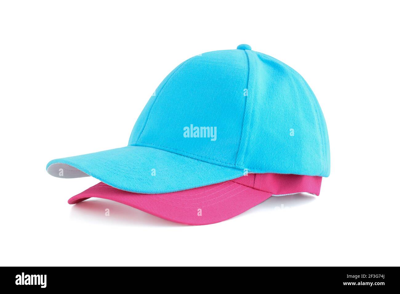 Colorful caps isolated on white background Stock Photo - Alamy