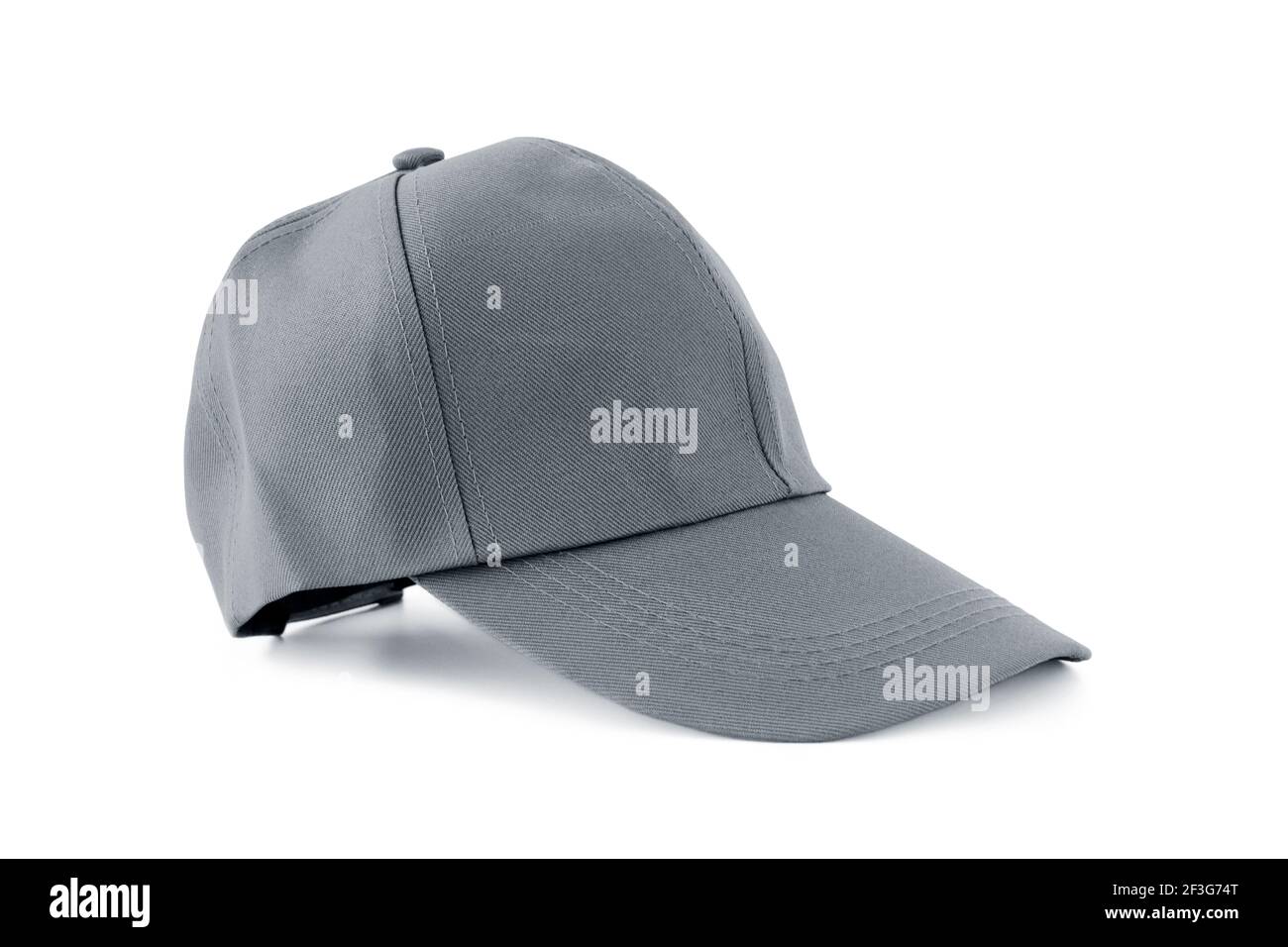 Gray fabric cap isolated on white background Stock Photo - Alamy