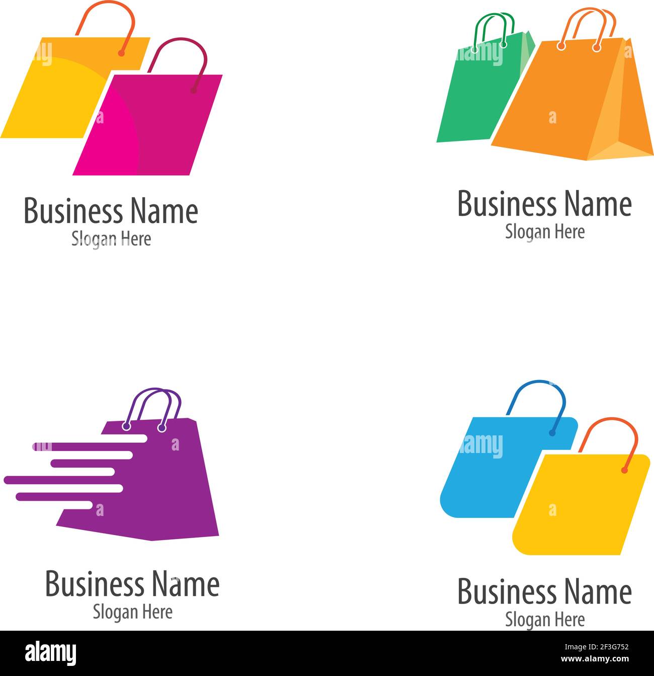 Bag shop logo template vector icon illustration Stock Vector Image ...