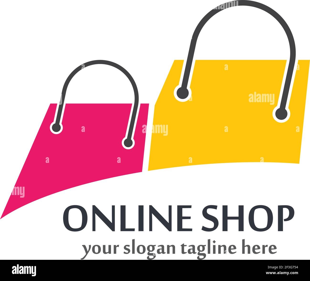 Online shop logo template vector icon illustration design Stock Vector ...