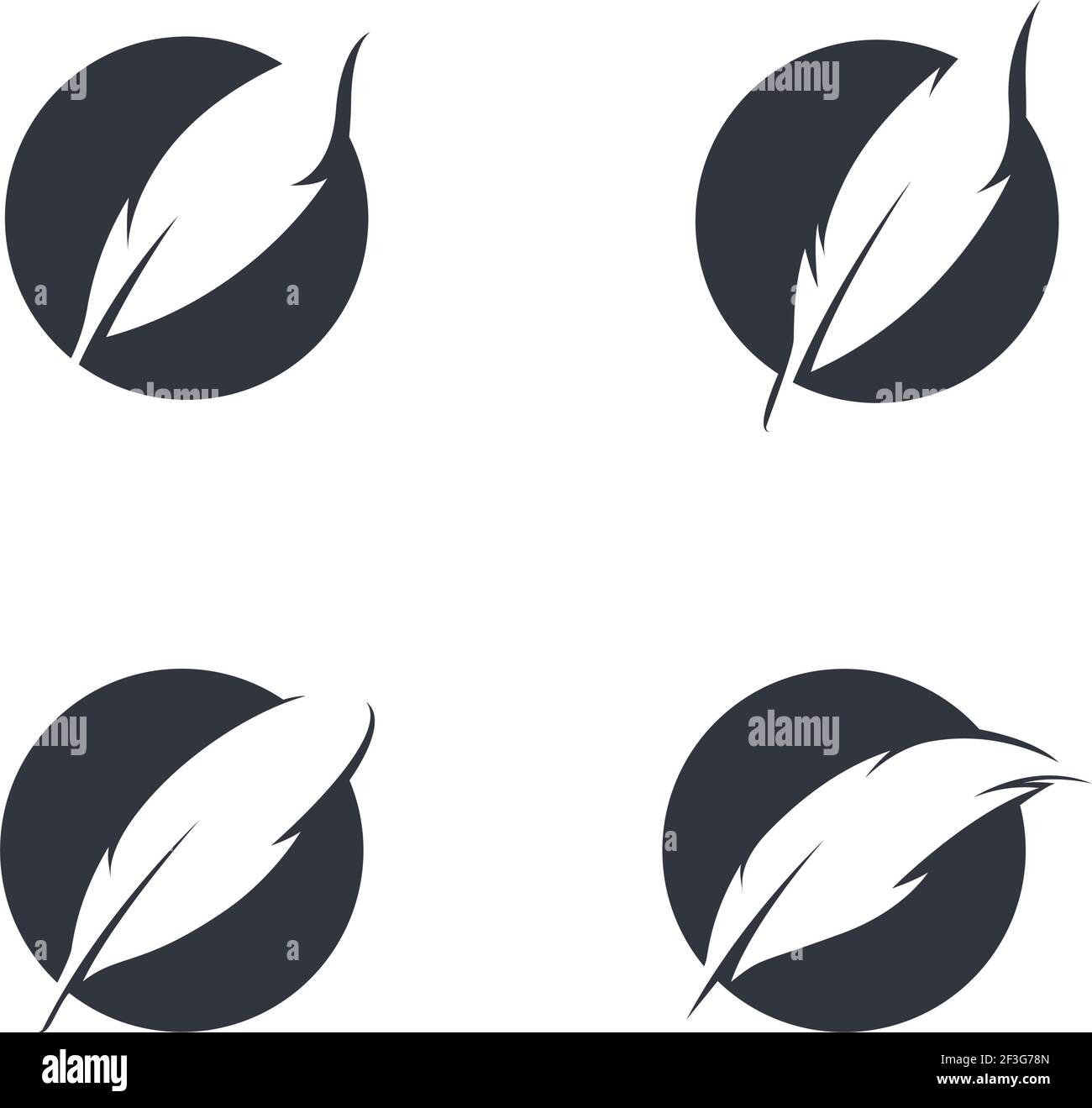 Feather logo vector icon illustration design Stock Vector Image & Art ...